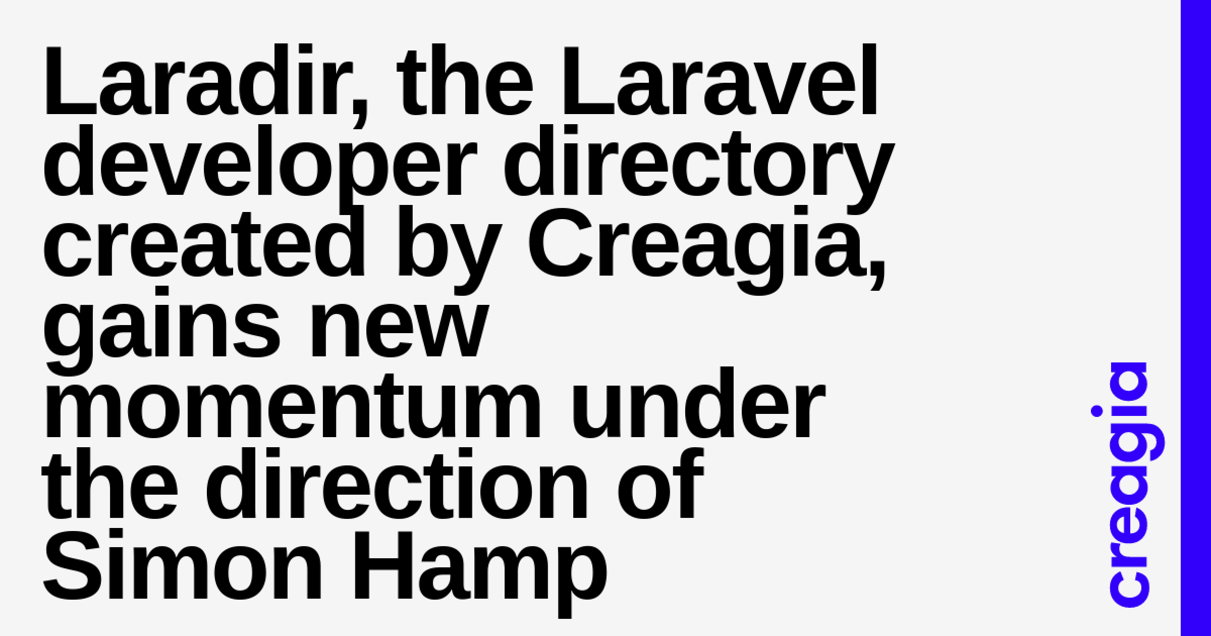 Laradir, the Laravel developer directory created by Creagia, gains new ... Laradir, the Laravel developer directory created by Creagia, gains new ...